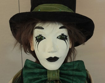 Marionette Mime Marioneta Puppet Ooak Artdoll Títere - Etsy