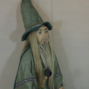 Marionette Green Wizard Marioneta Puppet Ooak Artdoll Títere - Etsy