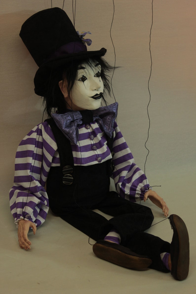 Marionette Mime Marioneta Puppet Ooak Artdoll Títere - Etsy