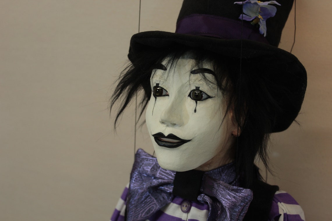 Marionette Mime Marioneta Puppet Ooak Artdoll Títere - Etsy