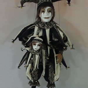 Marionette Jester Puppet Ooak Artdoll Marioneta Títere - Etsy