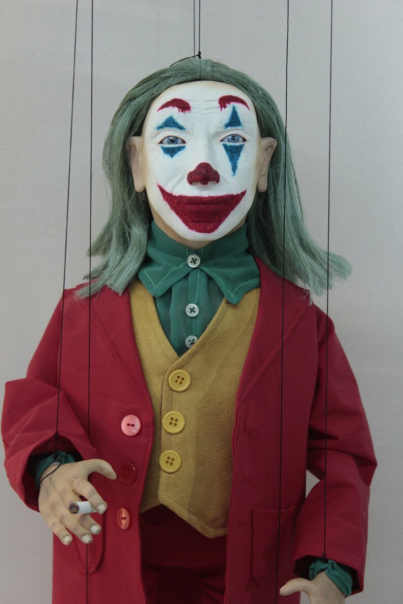 Marionette Joker puppet ooak artdoll marioneta títere | Etsy