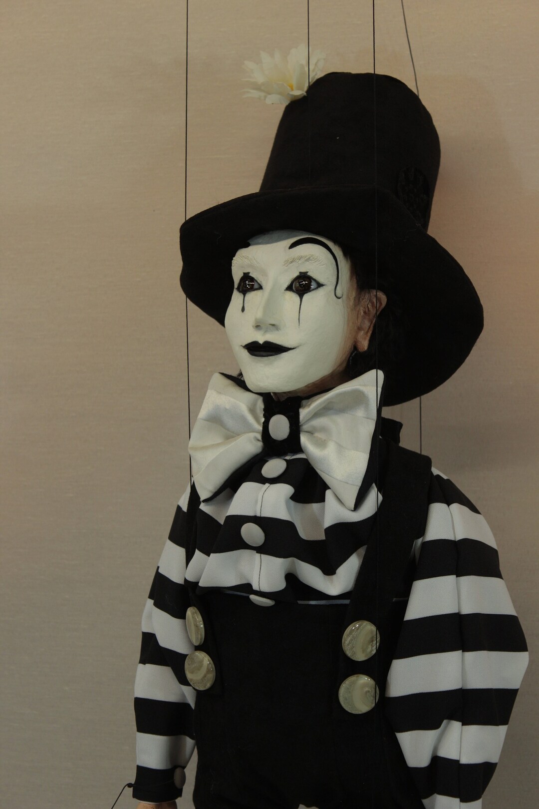 Marionette Mime Marioneta Puppet Ooak Artdoll Títere - Etsy