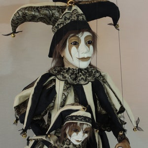 Marionette Jester Puppet Ooak Artdoll Marioneta Títere - Etsy