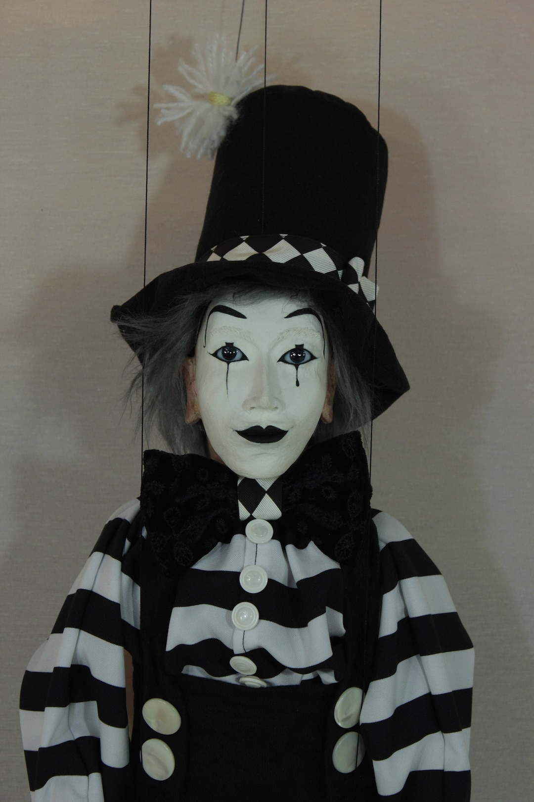 Marionette Mime Marioneta Puppet Ooak Artdoll Títere - Etsy