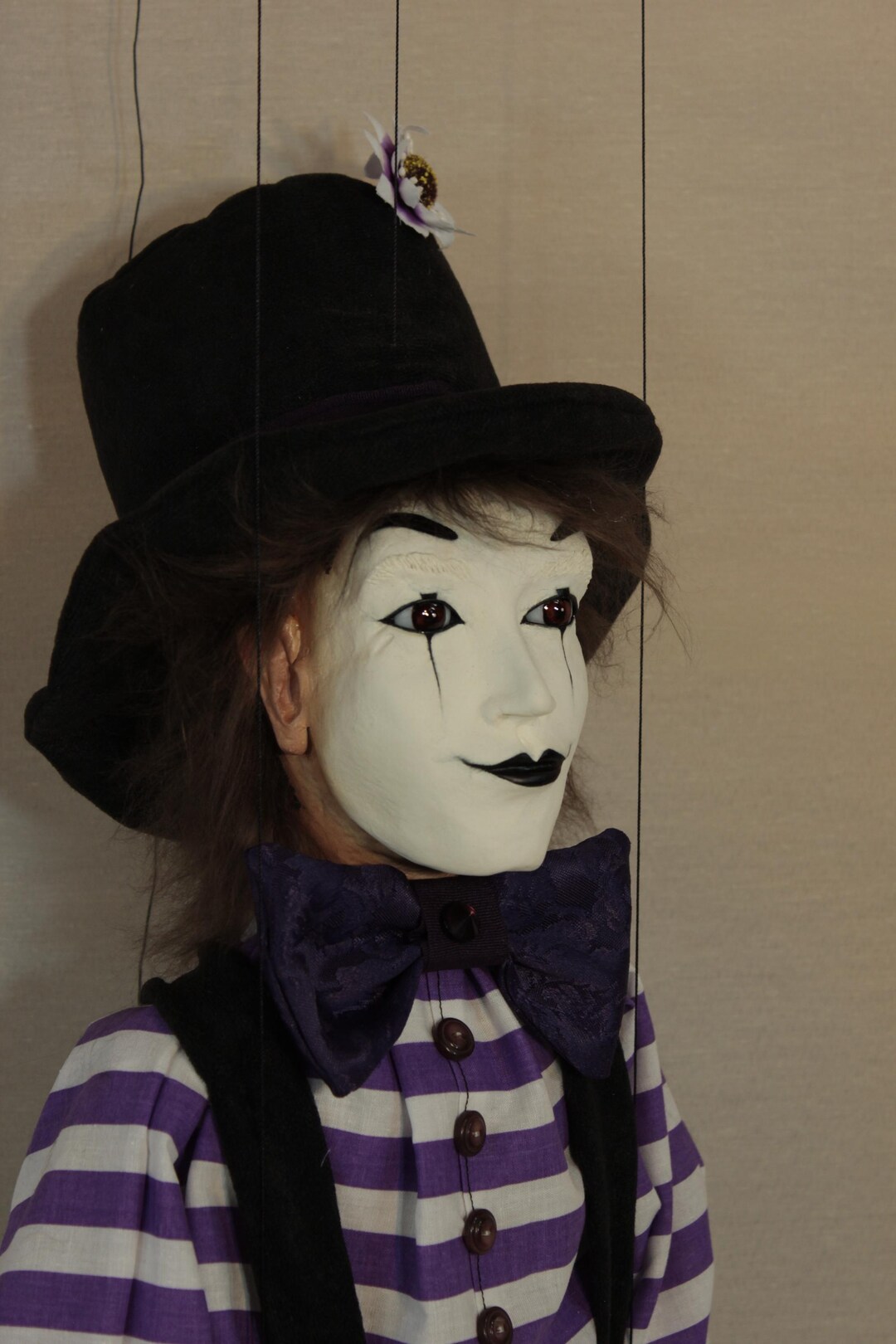 Marionette Mime Marioneta Puppet Ooak Artdoll Títere - Etsy