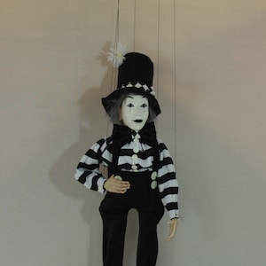 Marionette Mime Marioneta Puppet Ooak Artdoll Títere - Etsy