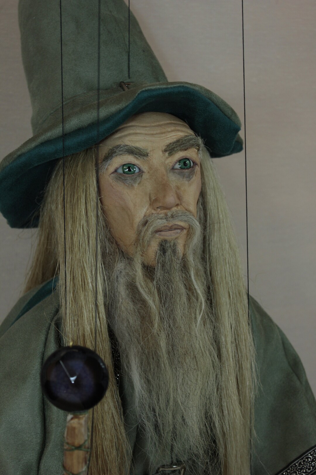 Marionette Green Wizard Marioneta Puppet Ooak Artdoll Títere - Etsy