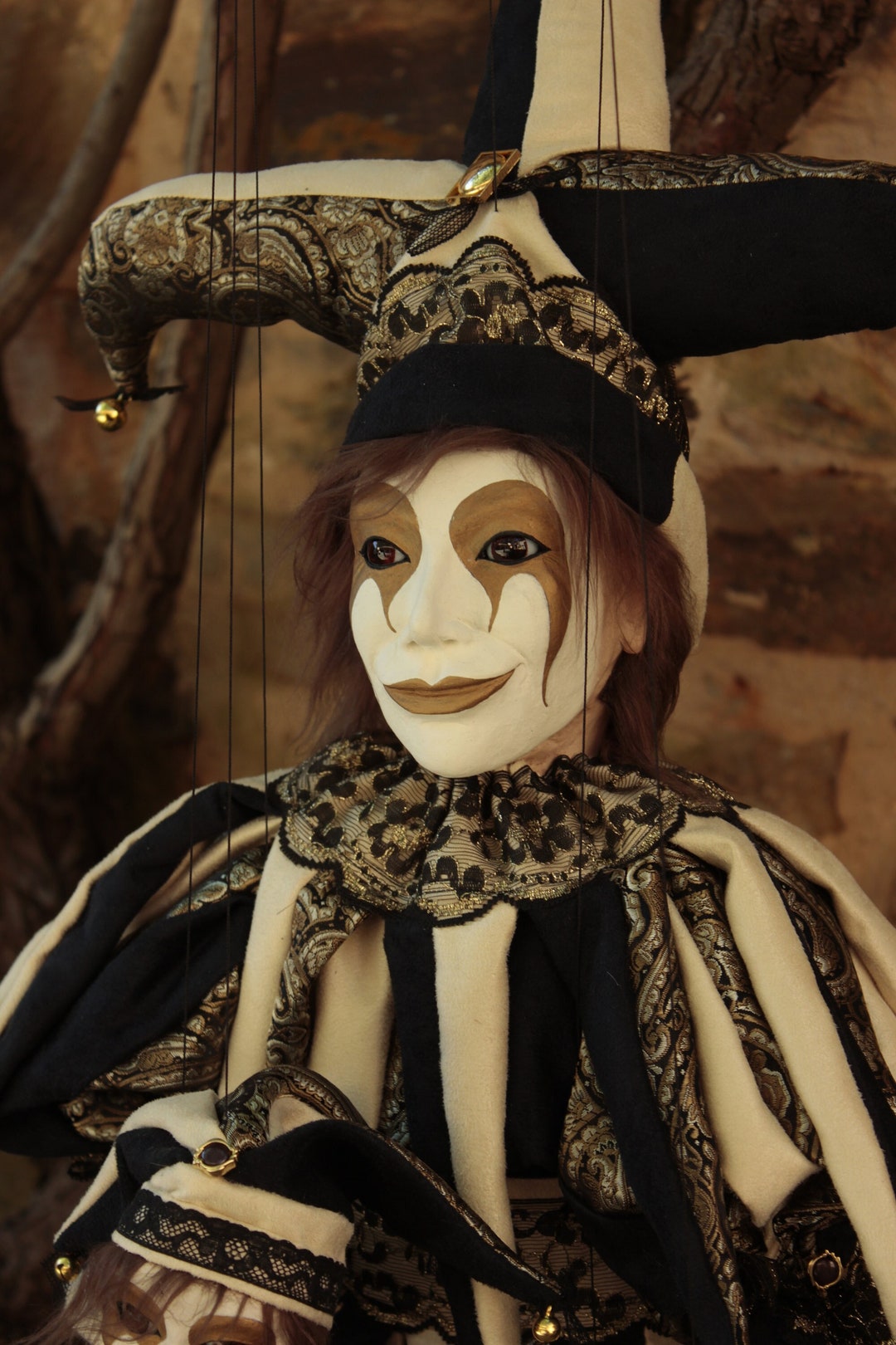 Marionette Jester Puppet Ooak Artdoll Marioneta Títere - Etsy