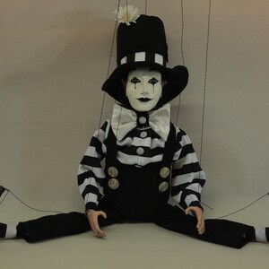 Marionette Mime Marioneta Puppet Ooak Artdoll Títere - Etsy