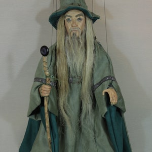 Marionette Green Wizard Marioneta Puppet Ooak Artdoll Títere - Etsy