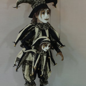 Marionette Jester Puppet Ooak Artdoll Marioneta Títere - Etsy