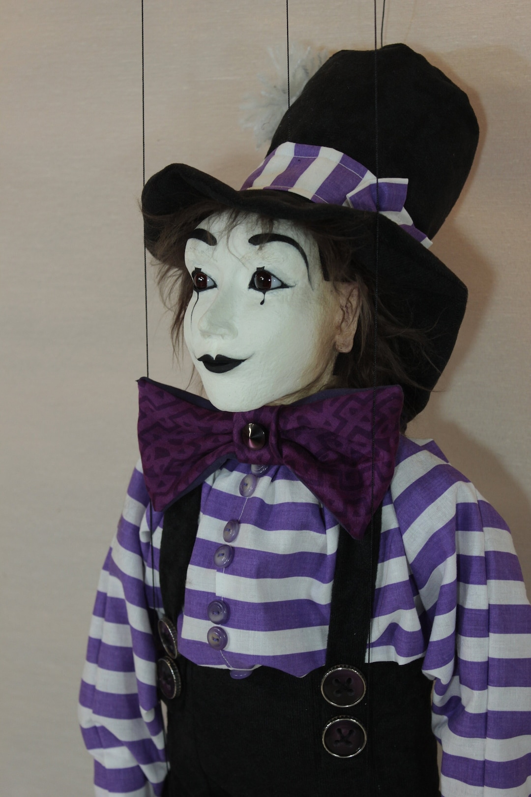 Marionette Mime Marioneta Puppet Ooak Artdoll Títere - Etsy
