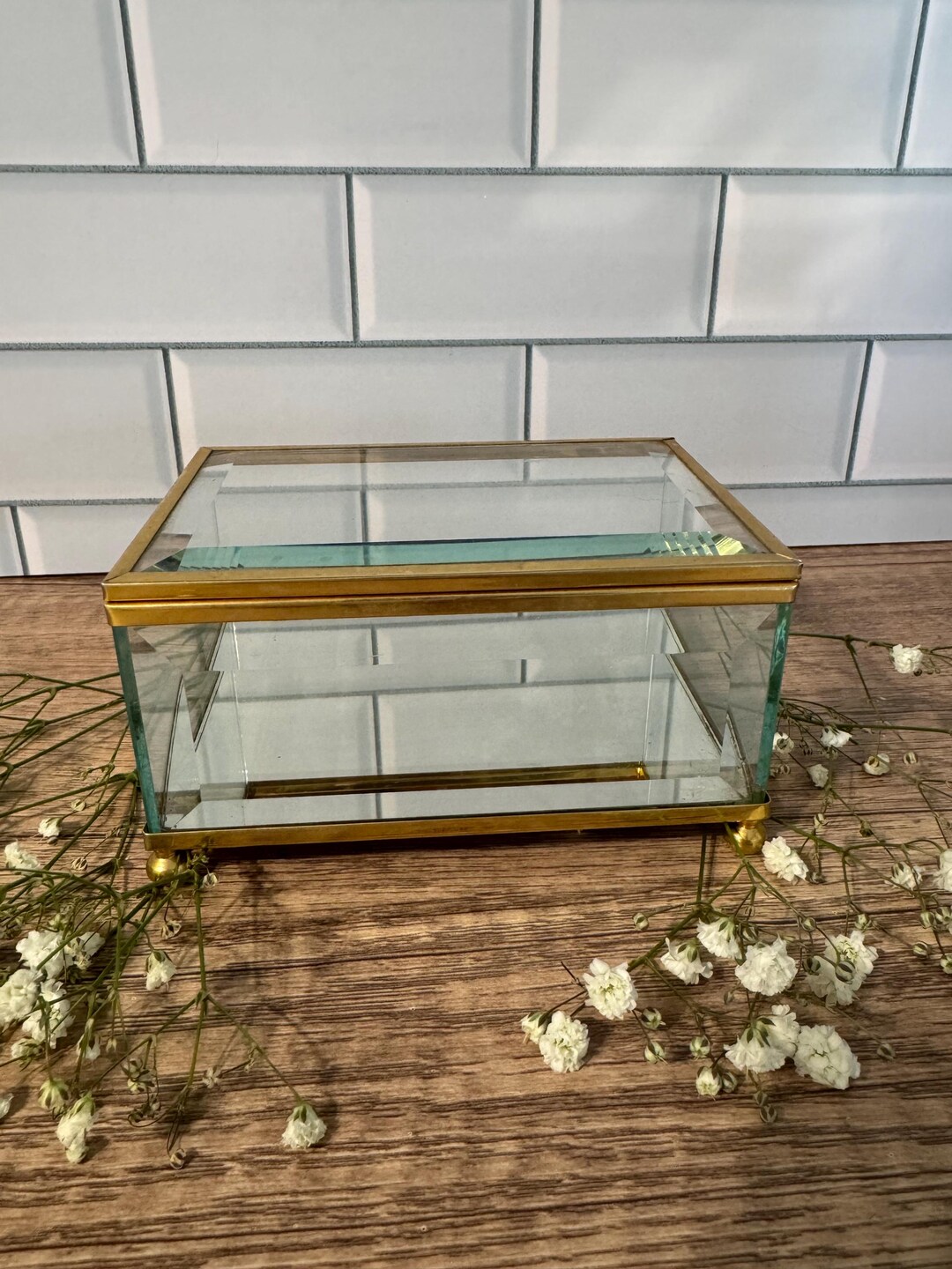 Vintage Brass Box / Container - Etsy