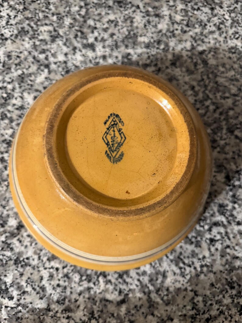 Rare Antique 1800’s Signed Jeffords Stoneware Bowl Blue and White Stripes - Etsy