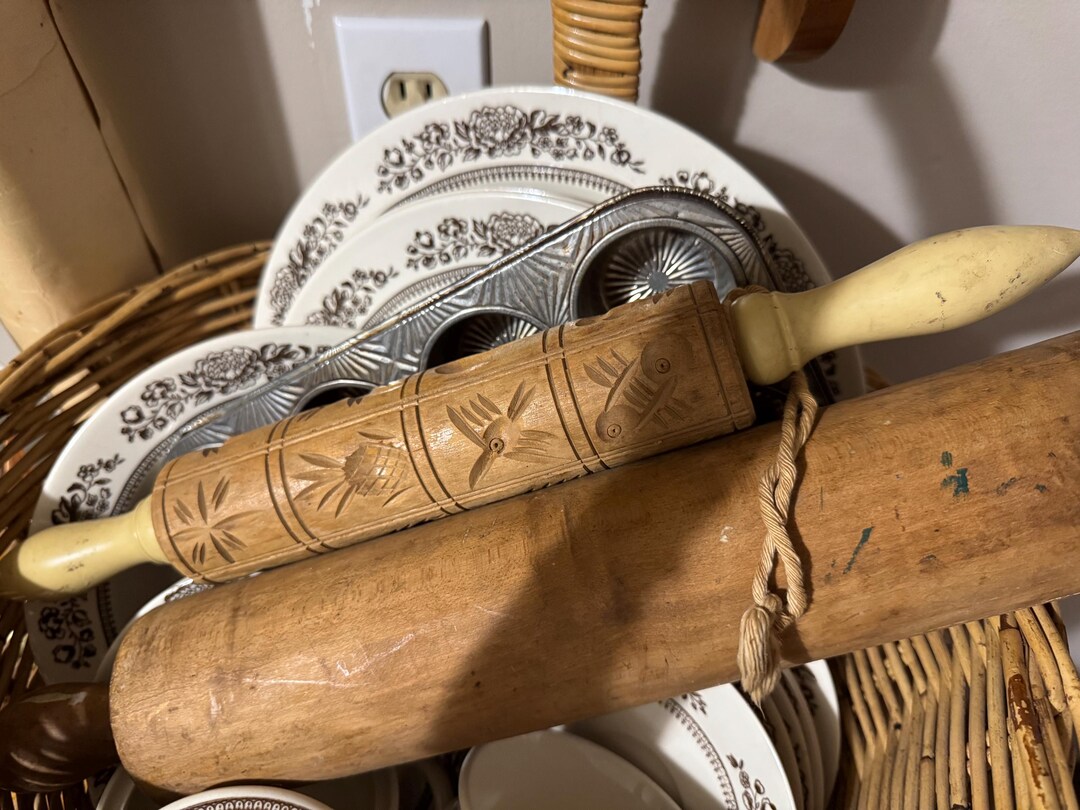 Vintage Springerle Cookie Rolling Pin - Etsy