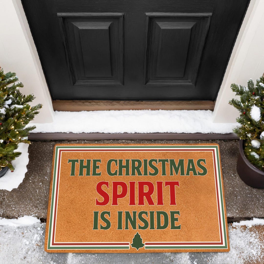 The Christmas Spirit is Inside Doormat, Christmas Doormat, Welcome Mat ...