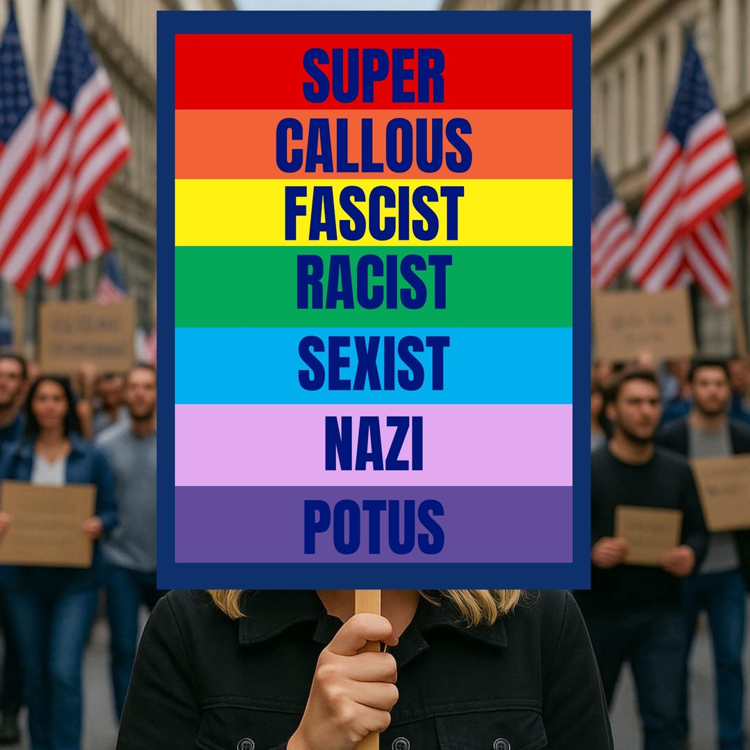 Protest Sign for Marching With Rainbow Stripes - Funny Anti-trump ...