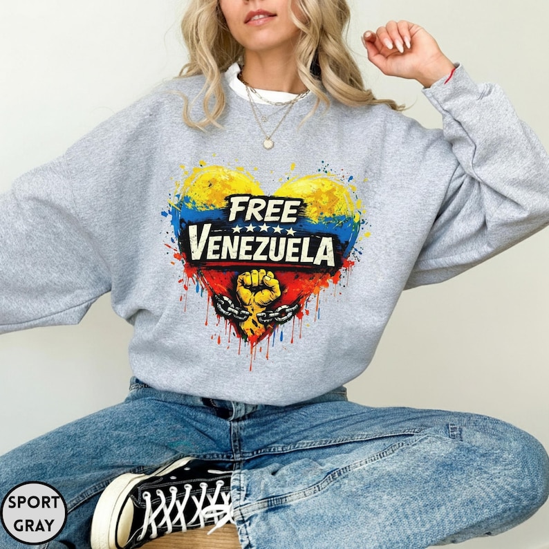 Free Venezuela Heart Sweatshirt, Venezuela Libre T-shirt, Free ...