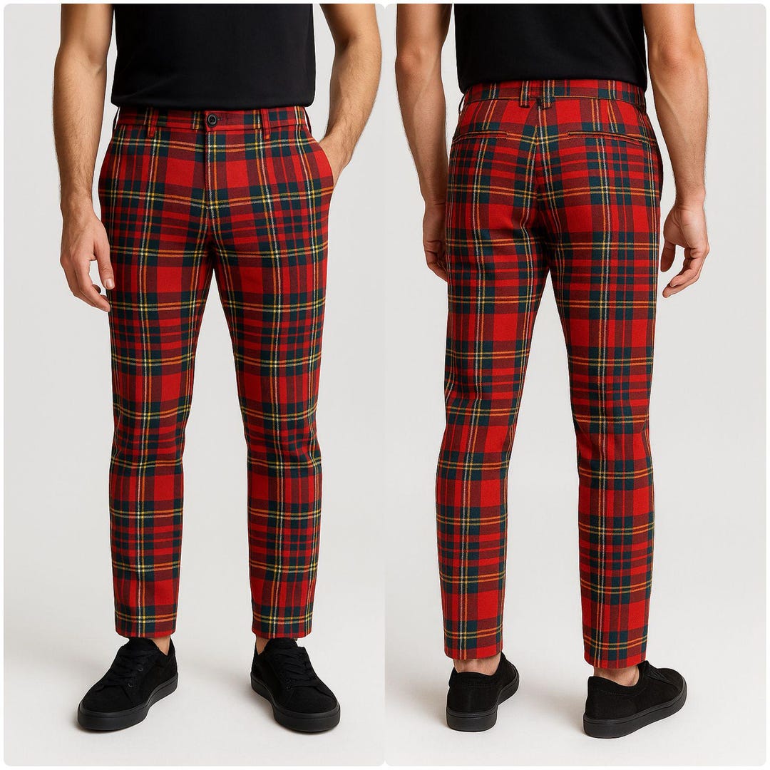 Men's Scottish Tartan Pants Custom Highland Tartan Trouser Vintage Men ...