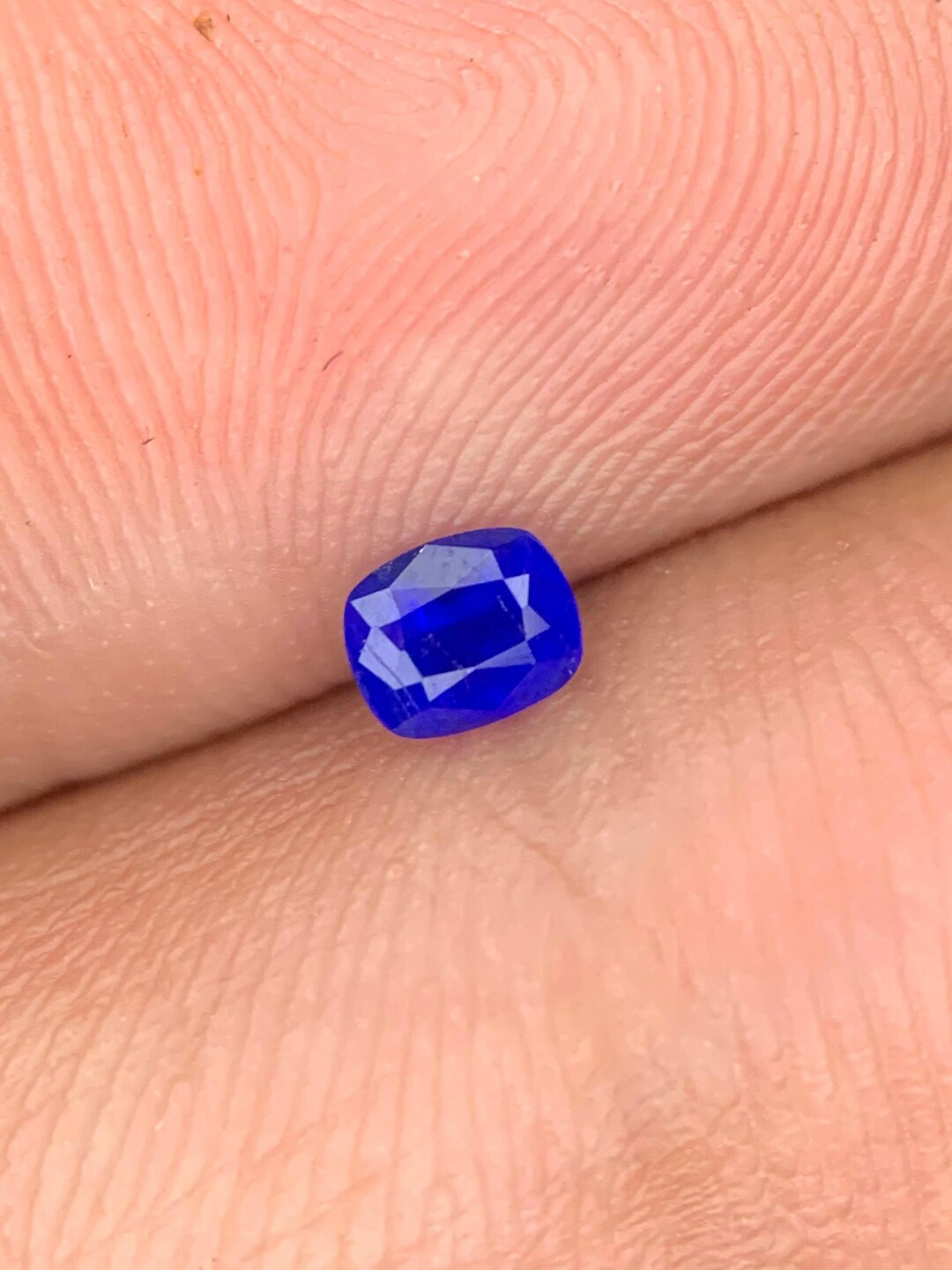 0.20/ct,ultra Rare Royal Blue Hauyne,cushion Cut, Rare Collectible. - Etsy