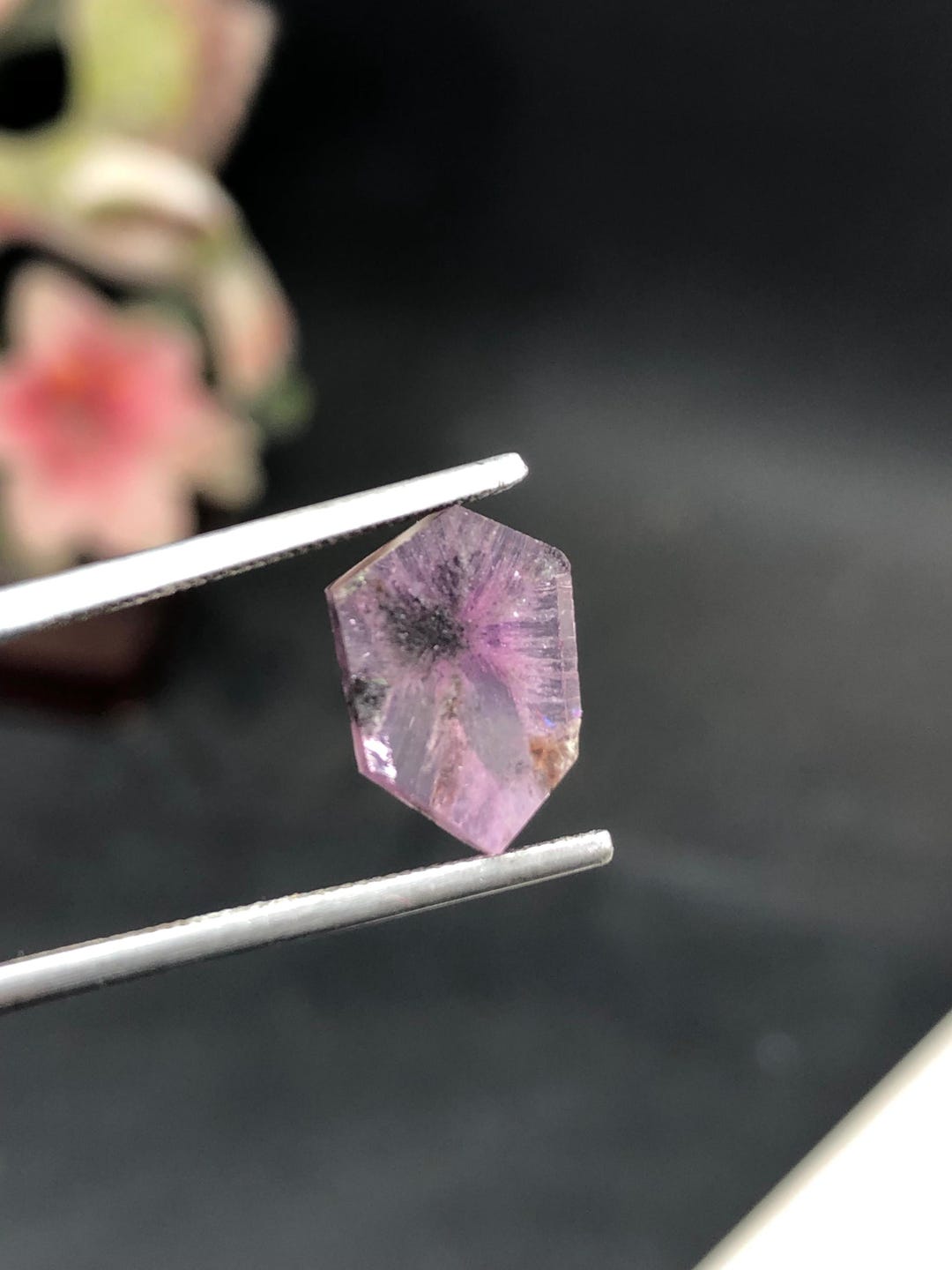Trapiche 4.40ct Pink Trapiche Corundum Crystal, Madagascar Origin - Etsy