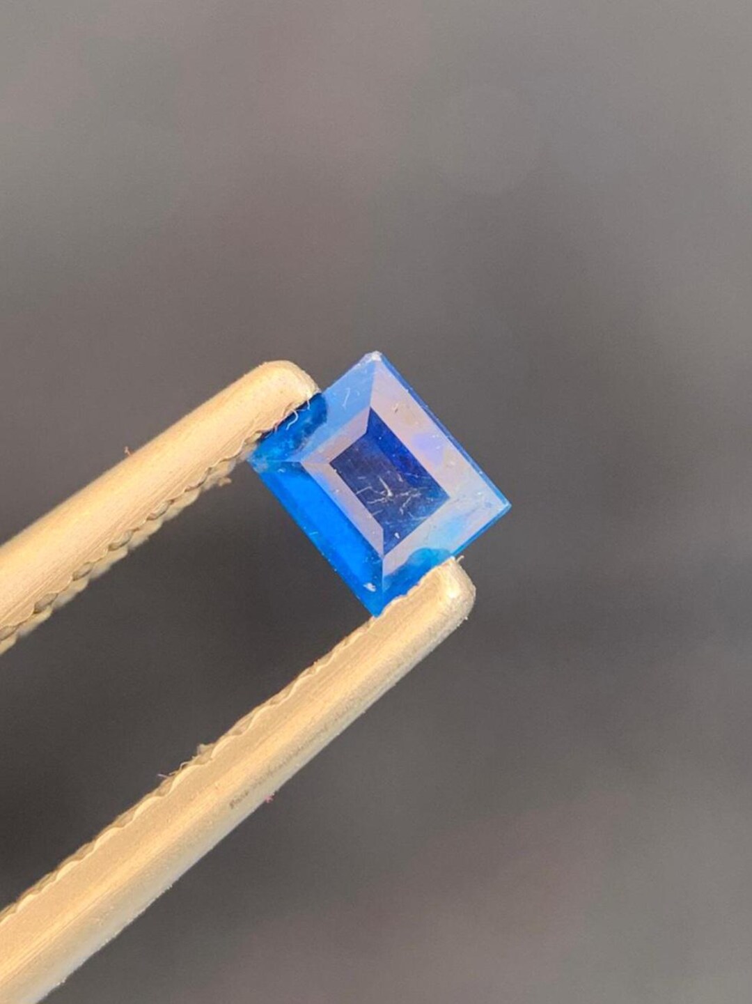 0.19ct Rare Blue Hauyne Gemstone, Emerald Cut, Afghanistan Sourced - Etsy