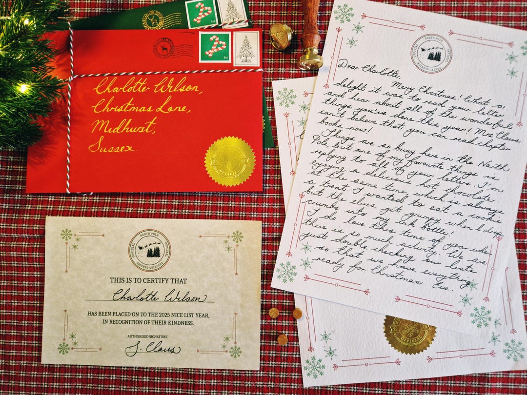 Beautiful, Bespoke Handwritten Letter From Santa Claus. - Etsy