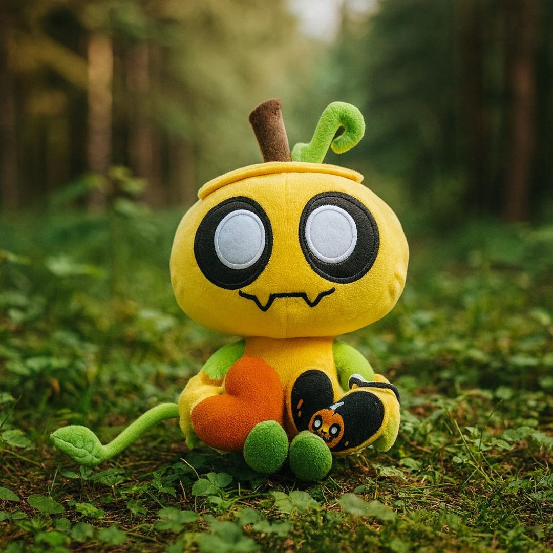Gourdy Dandy Plush – Pumpkin Creature Plushie | Kawaii Forest Spirit ...