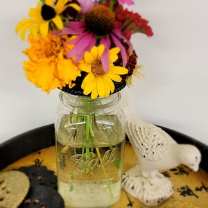 Ceramic Flower Frog Mason Jar Vase Topper Centerpiece Flower Arranging ...