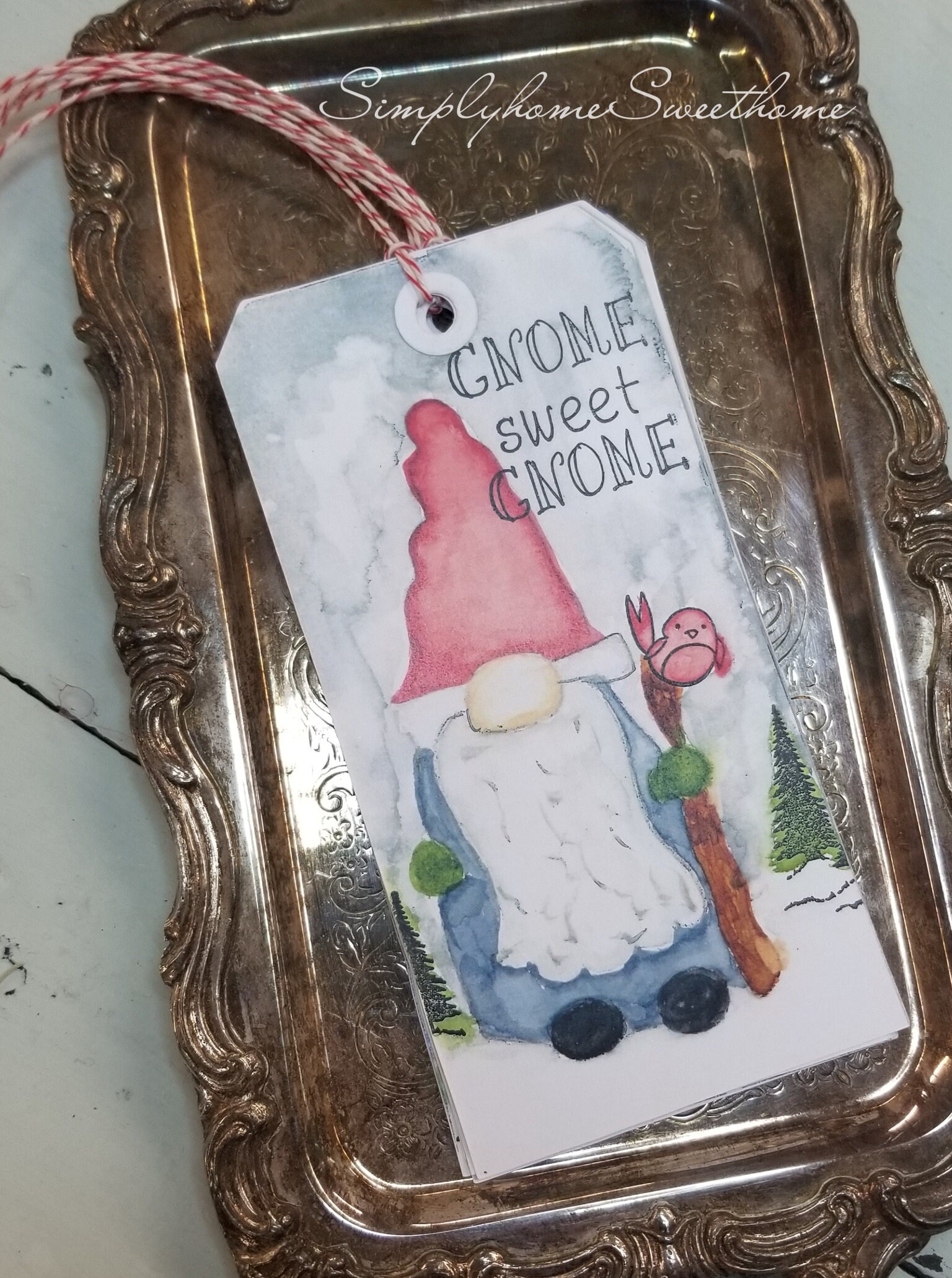 Gnome Gift Tags Set of 5, Gnomes, Christmas Gift, Gift Tags, Original ...