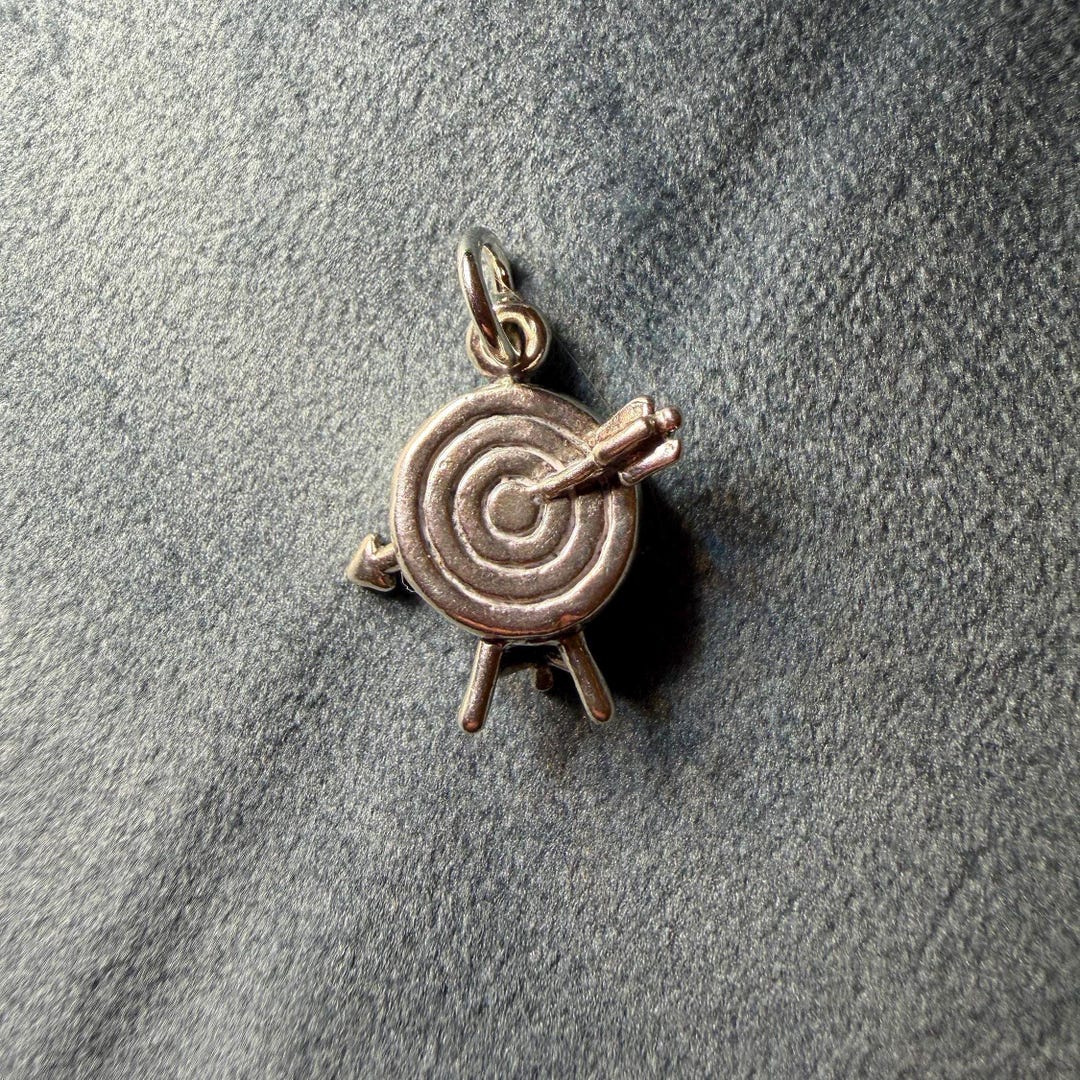 Bullseye Archery Target - Vintage Sterling Silver Charm - Etsy