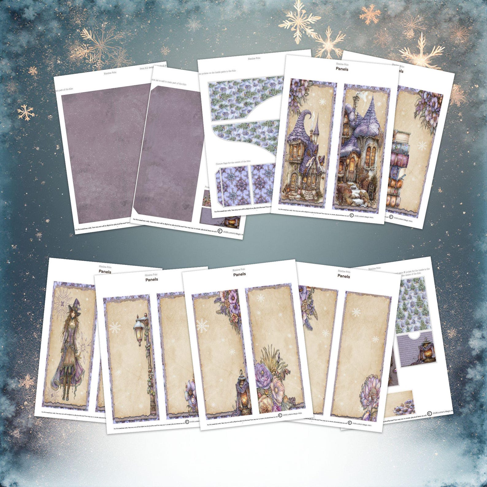 Spellbound Winter Slimline Folio Kit | Winter Witch Junk Journal ...