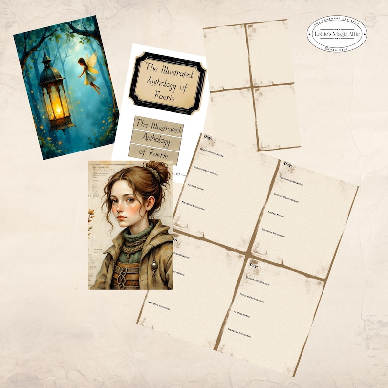 Fairy Junk Journal Kit: Vintage Faerie Ephemera (digital Download) - Etsy