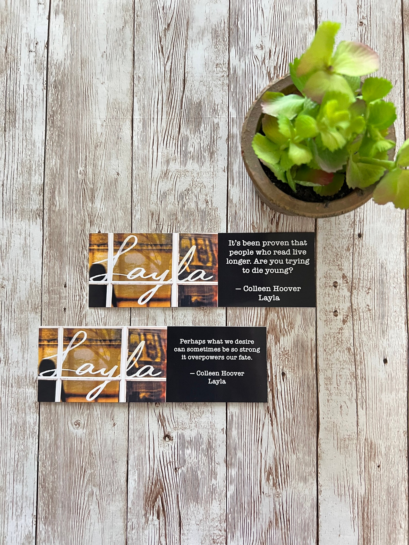 Colleen Hoover Bookmarks, Set of 2 Layla Themed Bookmarks, Print ...