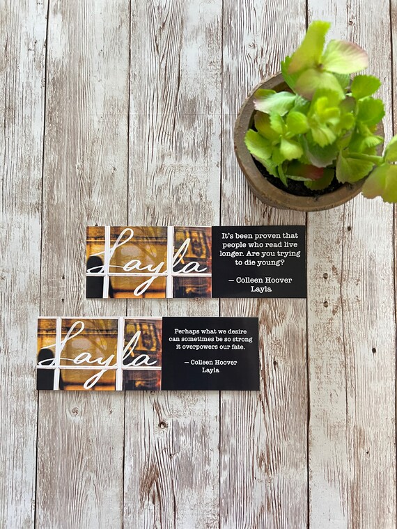 Colleen Hoover Bookmarks Set of 2 Layla Themed Bookmarks - Etsy