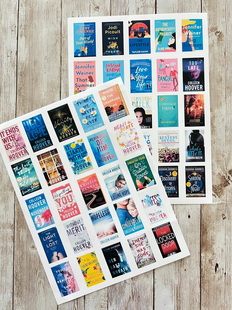 Waterproof 30 Custom Book Cover Stickers for Book Journals - Etsy