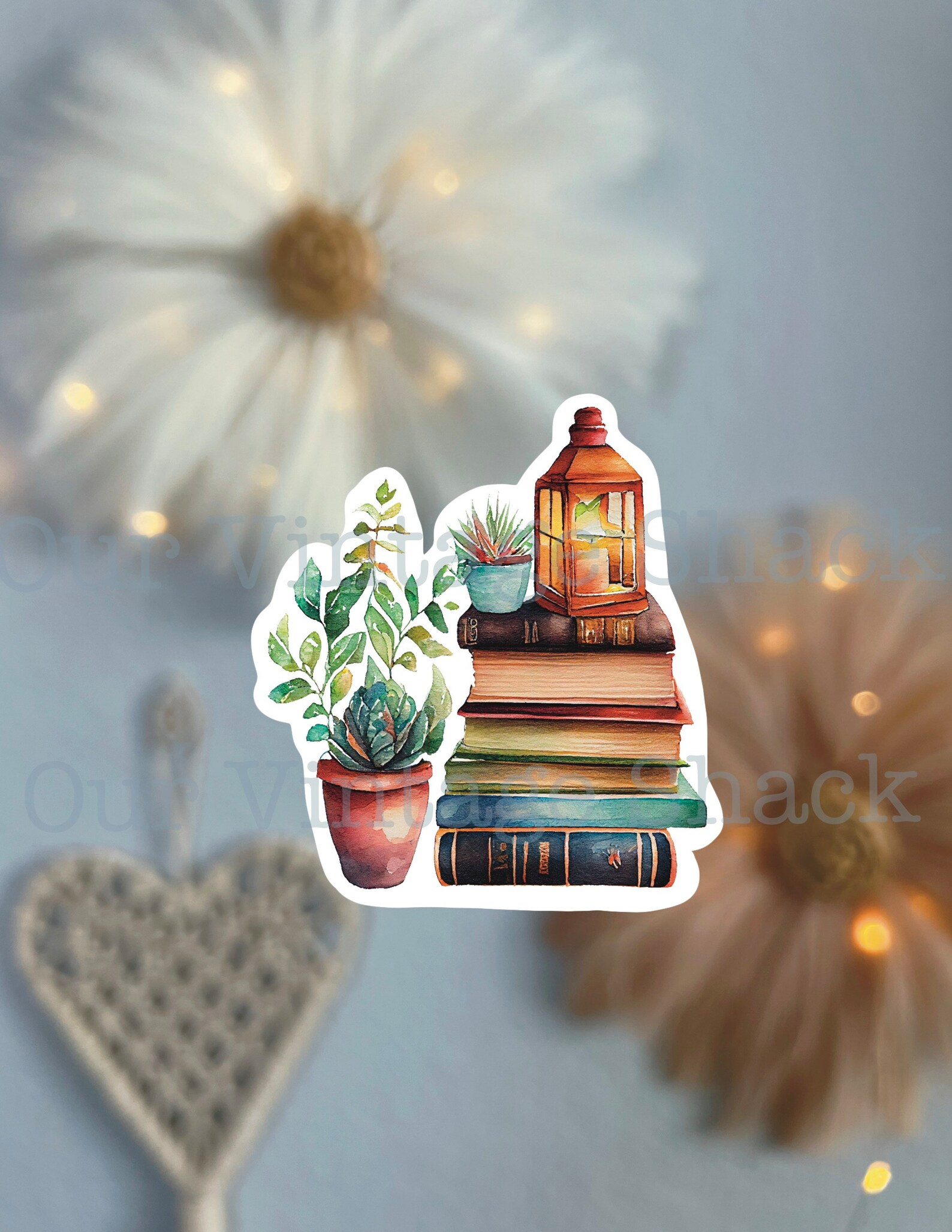 Boho Vintage Bookshelves Vinyl Sticker Sheets Book Lovers - Etsy