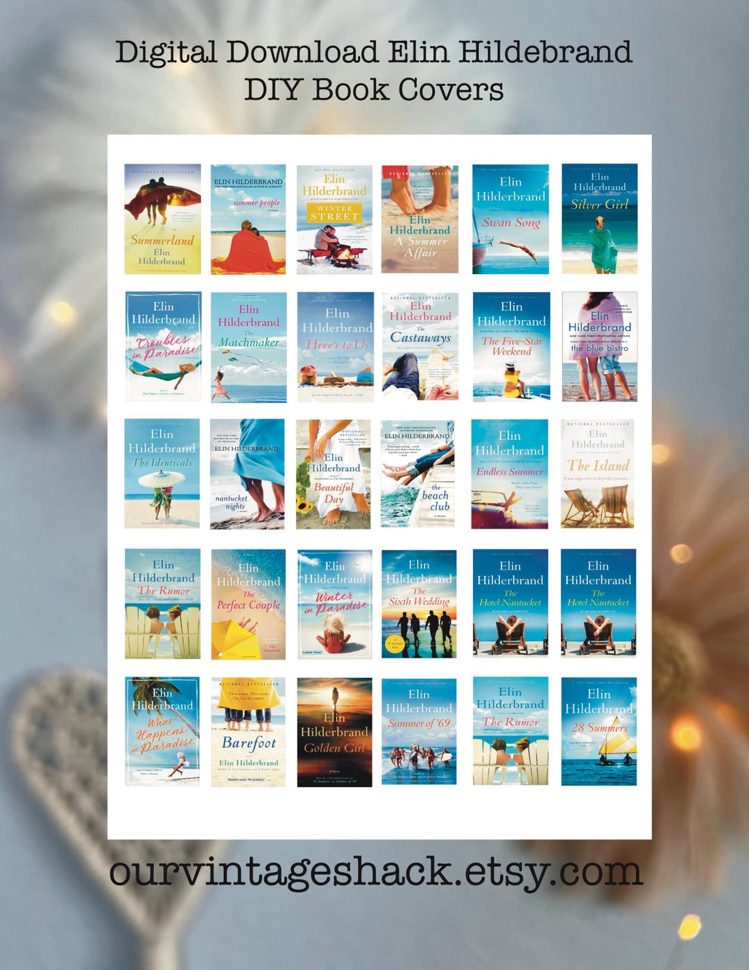 Front Cover Digital Download Elin Hildebrand Book Covers - Etsy