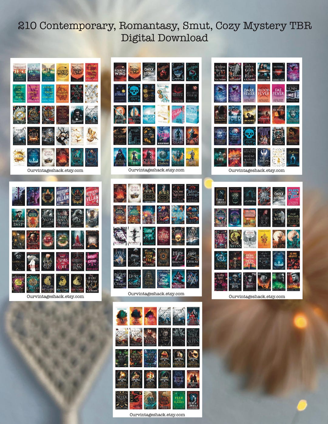 Front Cover Digital Download 210 Contemporary Romance, Romantasy, Cozy ...