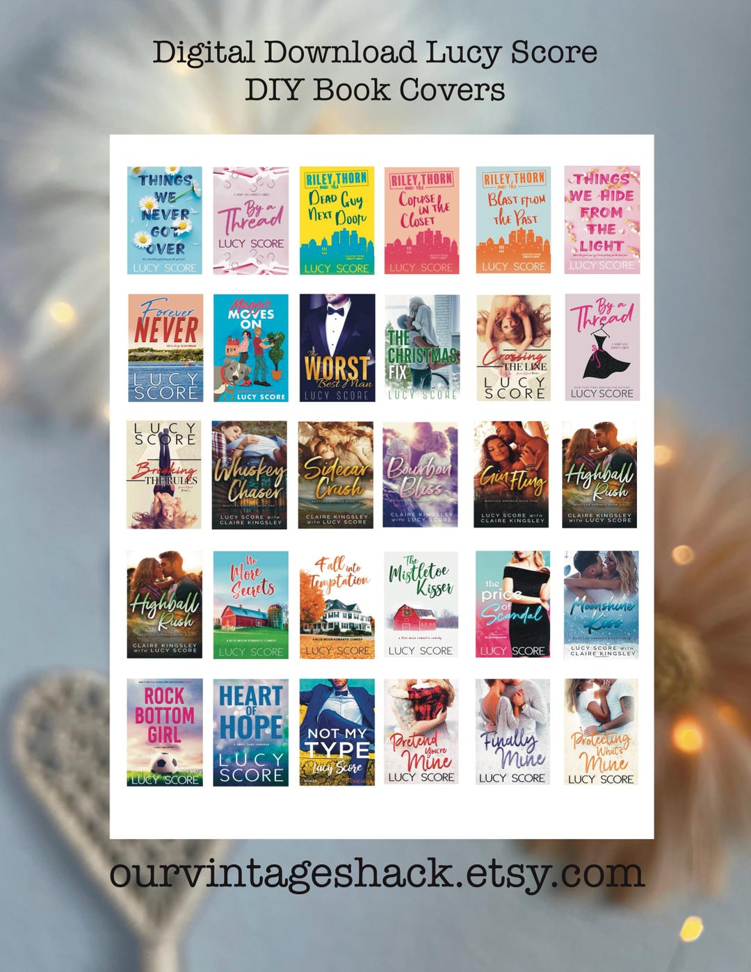 Front Cover Digital Download Lucy Score Book Covers - Etsy