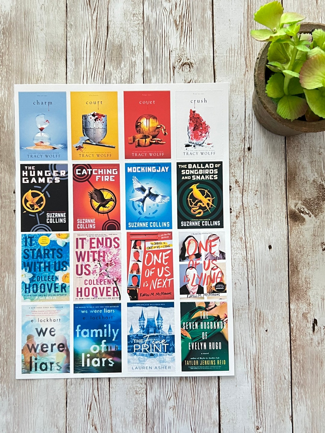 Medium Size, 16 Waterproof Custom Book Cover Stickers for Book Journals ...