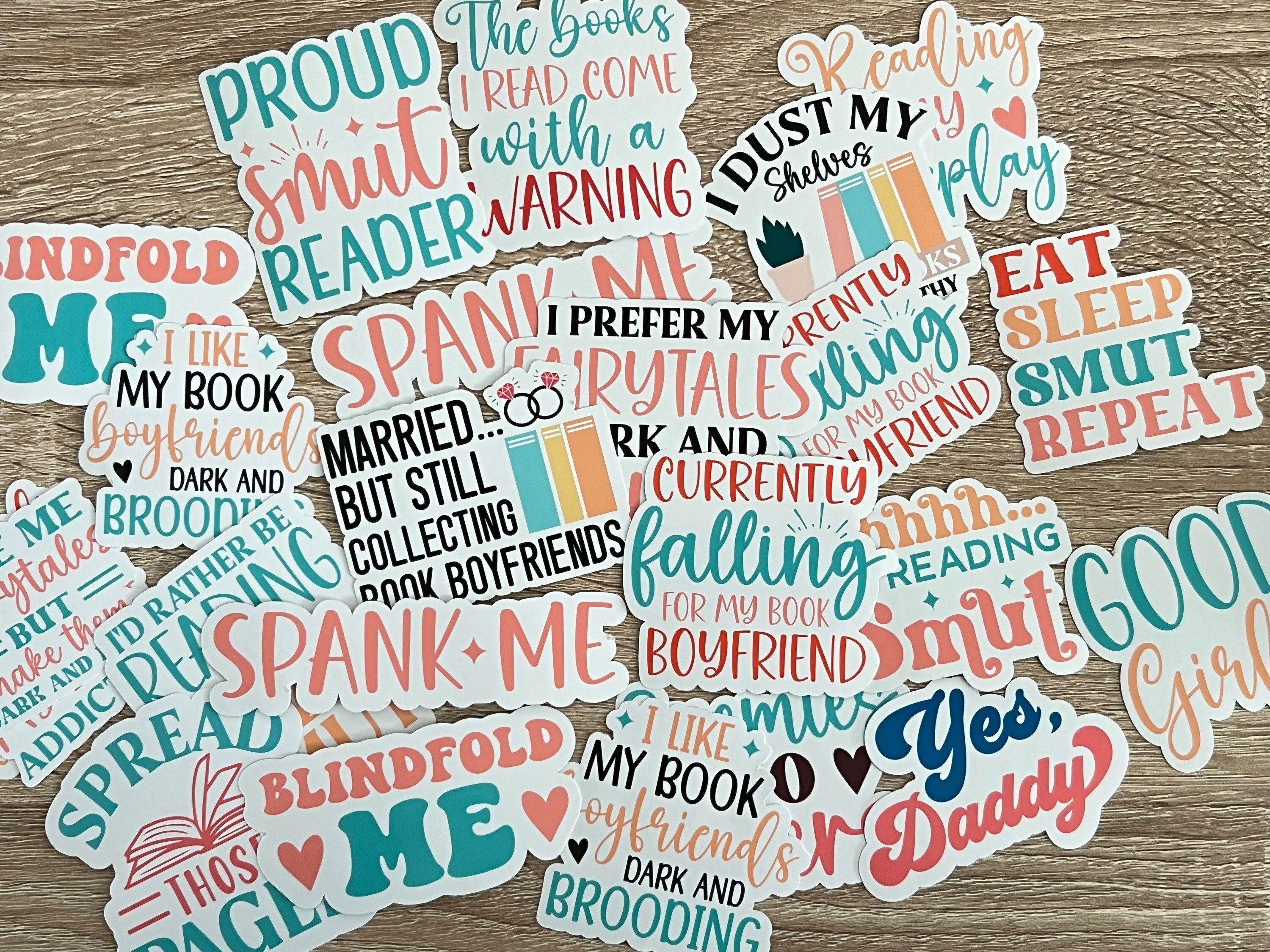 Smutty Vinyl Stickers Readers Book Lovers Book Nerds - Etsy