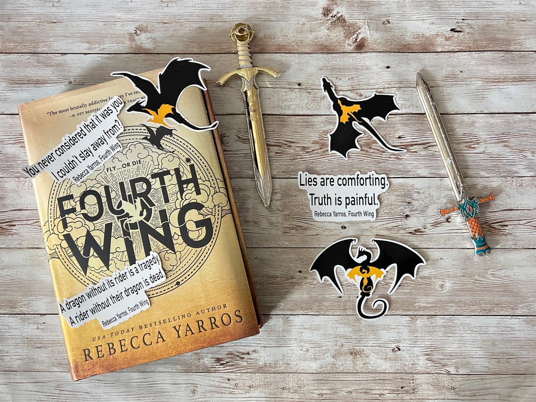 Set of 6 Fourth Wing Vinyl Sticker Set Readers, Book Lovers, Book Nerds ...