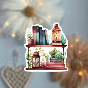 Vintage Boho Book Stack Vinyl Stickers Readers, Book Lovers, Book Nerds ...