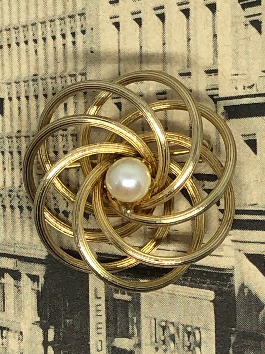 Vintage Anson Brooch 12K GF - Etsy