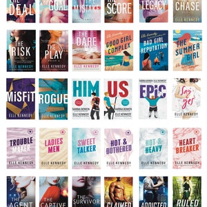 Waterproof Elle Kennedy Book Cover Stickers for Book Journals, Reading ...