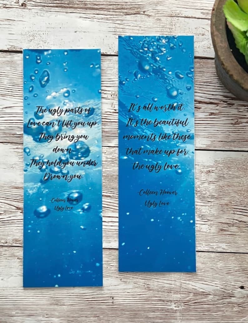 Digital Download Set of 2 Ugly Love Themed Bookmarks Print - Etsy
