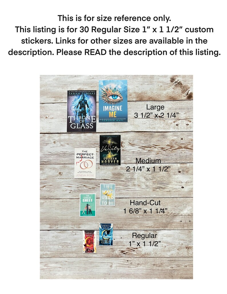 Waterproof 30 Custom Book Cover Stickers for Book Journals - Etsy