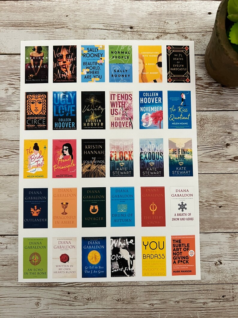 Waterproof Booktok Book Cover Stickers for Book Journals - Etsy